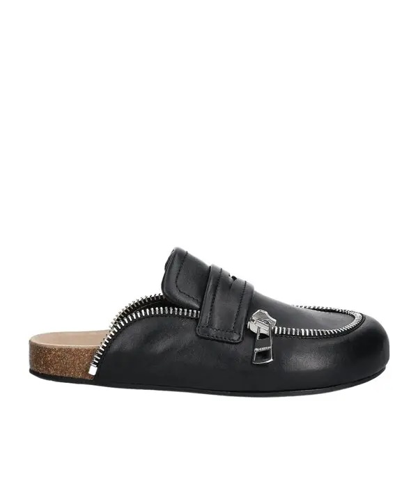 J.W.ANDERSON Round Toe Mules - Black