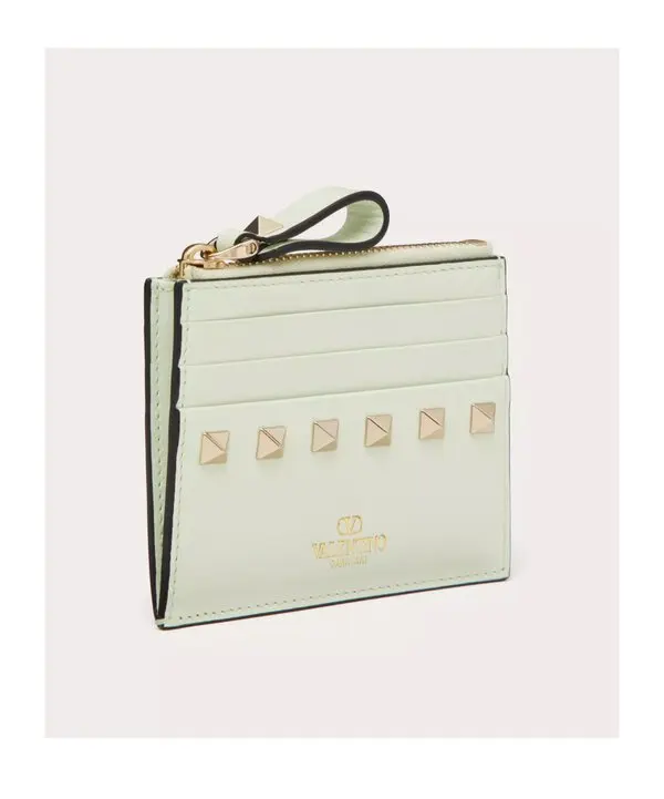 Valentino Garavani Rockstud Zip Card Case