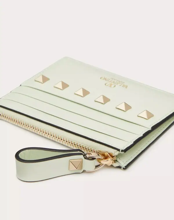 Valentino Garavani Rockstud Zip Card Case