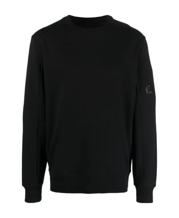 C.P. COMPANY Lens Detail Crewneck Sweatshirt - Black