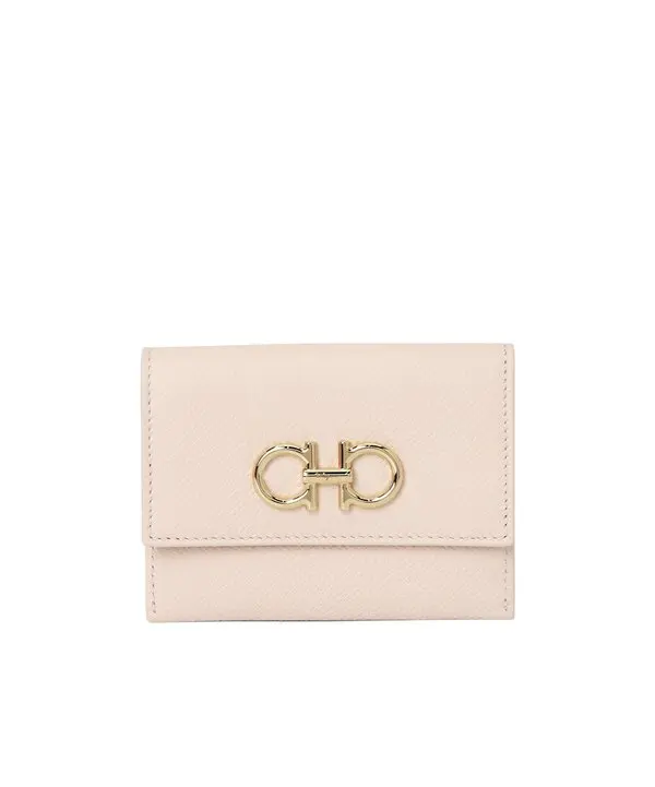 FERRAGAMO Gancini Credit Card Holder - Nude