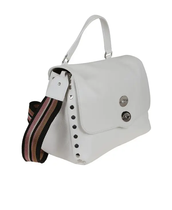 ZANELLATO Postina Studded Top Handle Bag - White