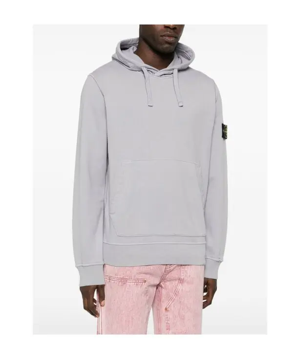 Stone Island Logo Patch Drawstring Hoodie