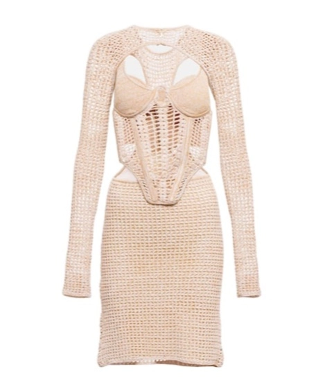 DION LEE Corset Minidress - Nude