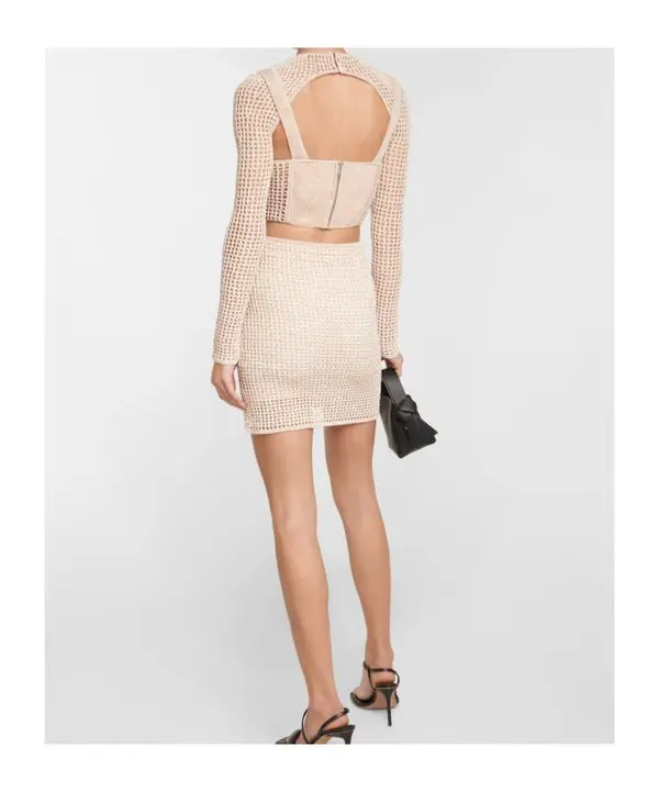 DION LEE Crocheted Corset Minidress