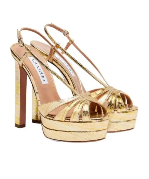 AQUAZZURA Gold High-heel Sandals
