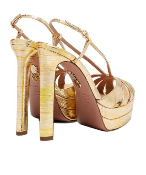 AQUAZZURA Gold High-heel Sandals