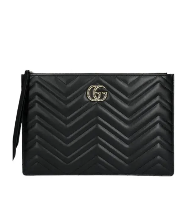 Gucci Gg Marmont Quilted Leather Pouch