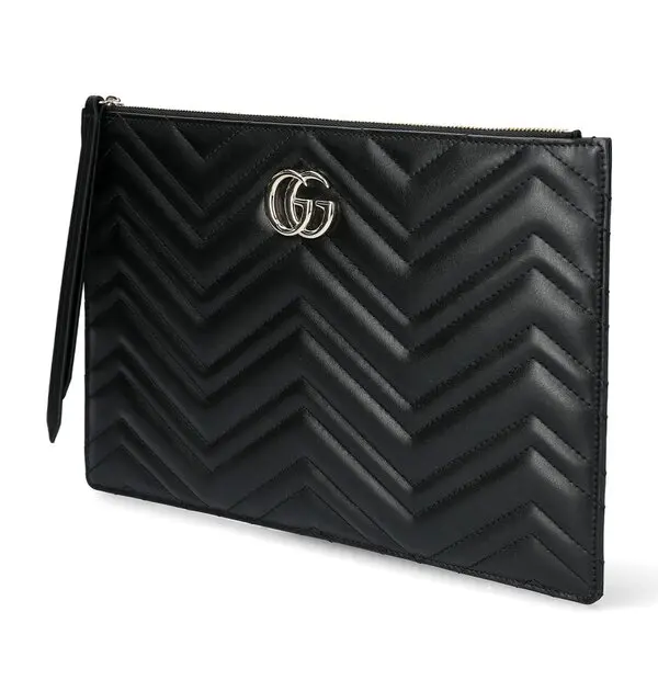 Gucci Gg Marmont Quilted Leather Pouch