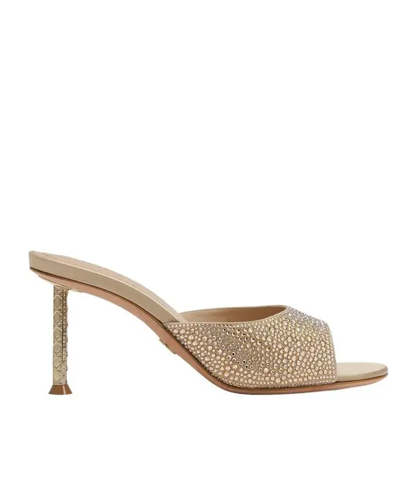Dior Or Icon Heeled Slide - Nude