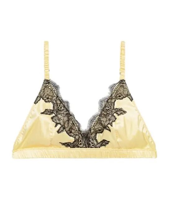 ROTATE BY BIRGER CHRISTENSEN Lace Trim Bralette - Yellow
