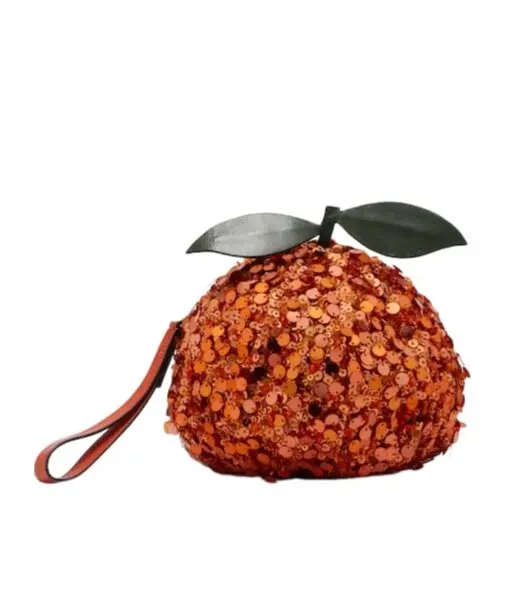 ALEMAIS Mini Sequined Crossbody Bag - Orange