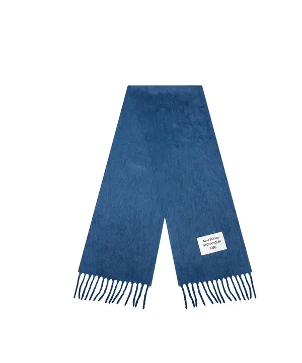 Acne Studios Fringe Scarf - Denim Blue