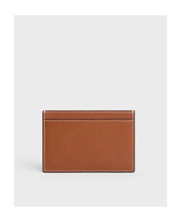 Celine Card Holder Cuir Triomphe In Smooth Lambskin
