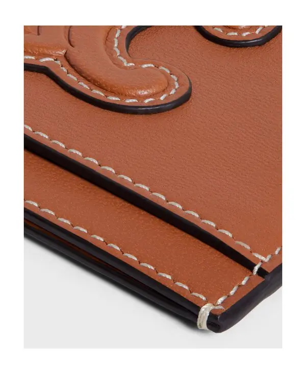 Celine Card Holder Cuir Triomphe In Smooth Lambskin