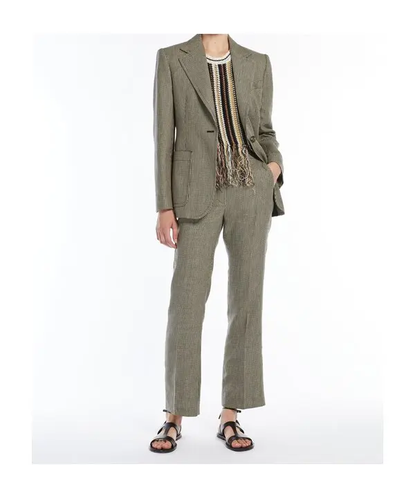 Max Mara Linen Top With Fringes