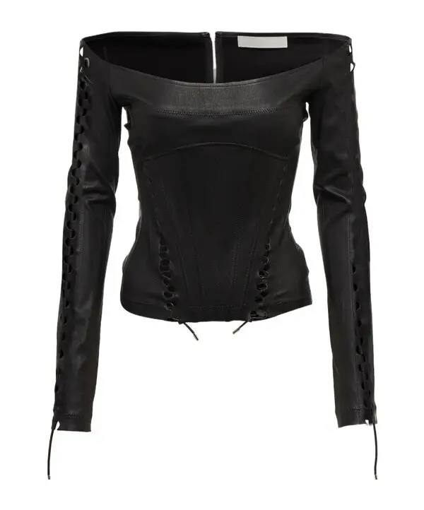 DION LEE Hinge Tie Blouse