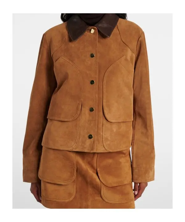 Veronica Beard Walters Suede Field Jacket