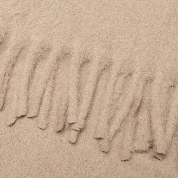 Acne Studios Logo Patch Fringed Scarf
