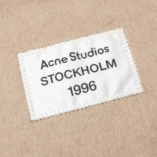 Acne Studios Logo Patch Fringed Scarf
