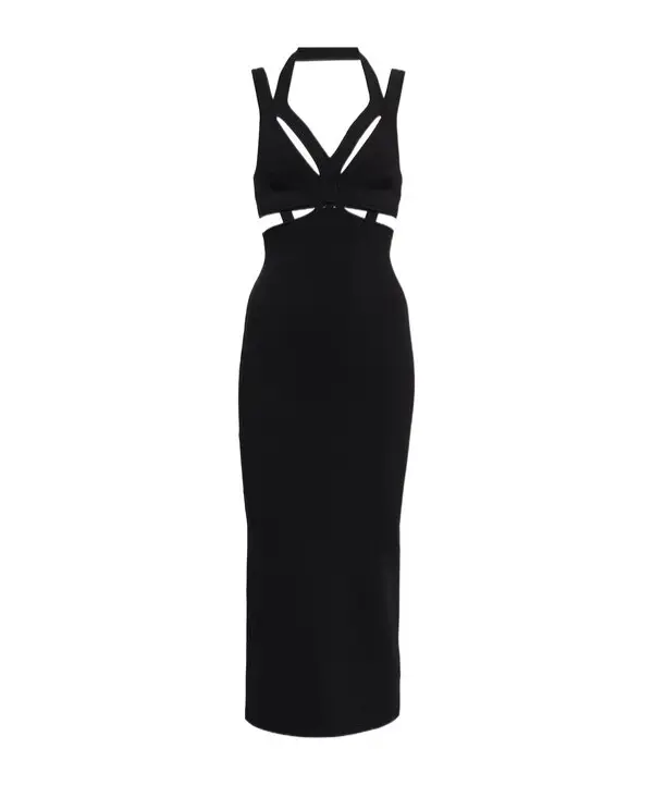DION LEE Open-necked Sleeveless Dress - Black