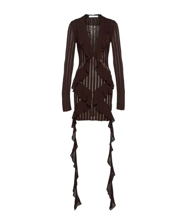 DION LEE Lotus Leaf Trimed Sheath Dress
