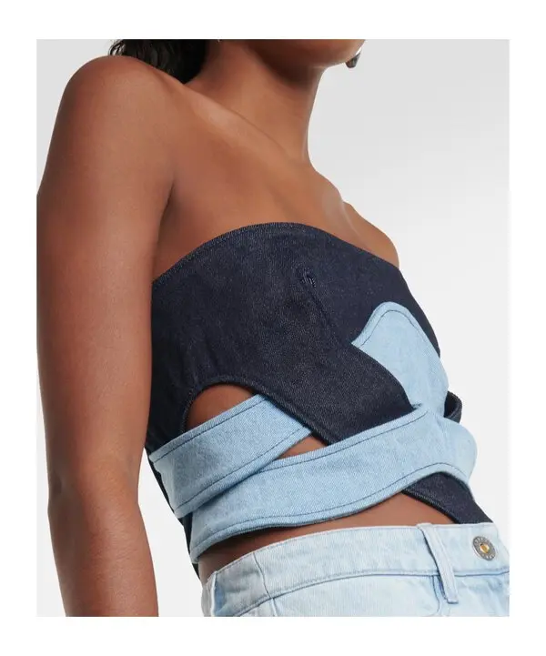 DION LEE Strapless Cowgirl Tank Top