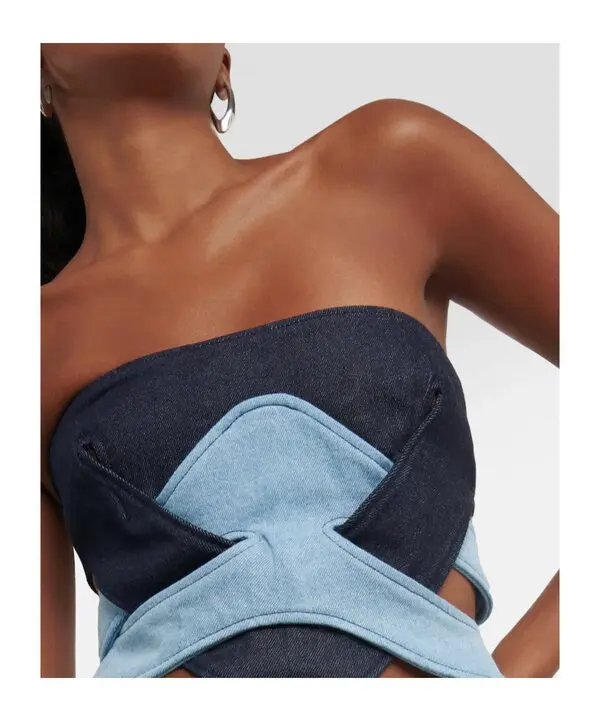 DION LEE Strapless Cowgirl Tank Top