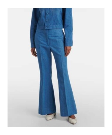 Gabriela Hearst Marsh Cotton And Linen Flared Pants