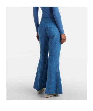 Gabriela Hearst Marsh Cotton And Linen Flared Pants