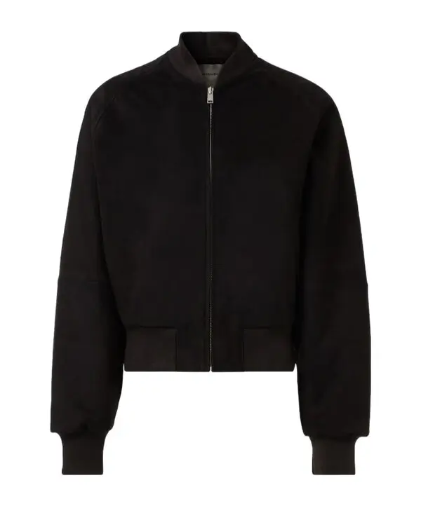 ENTIRE STUDIOS Suede Bomber Jacket - Black