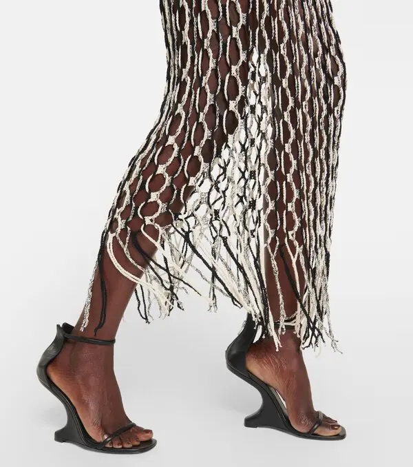 DION LEE Fishnet Decorative Skirt