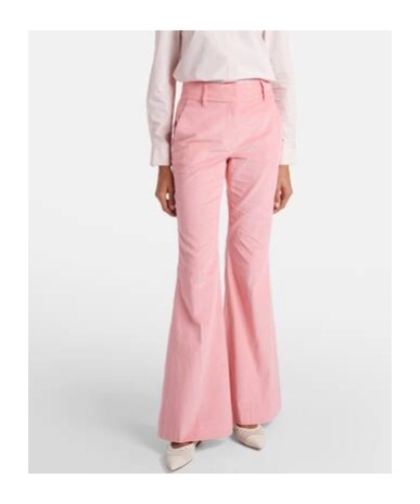 Gabriela Hearst Ianthe Cotton Corduroy Flared Pants - Pink