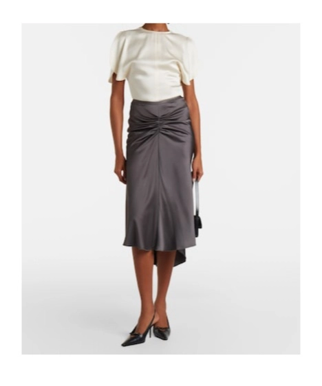 Victoria Beckham Bela Midi Skirt - Black