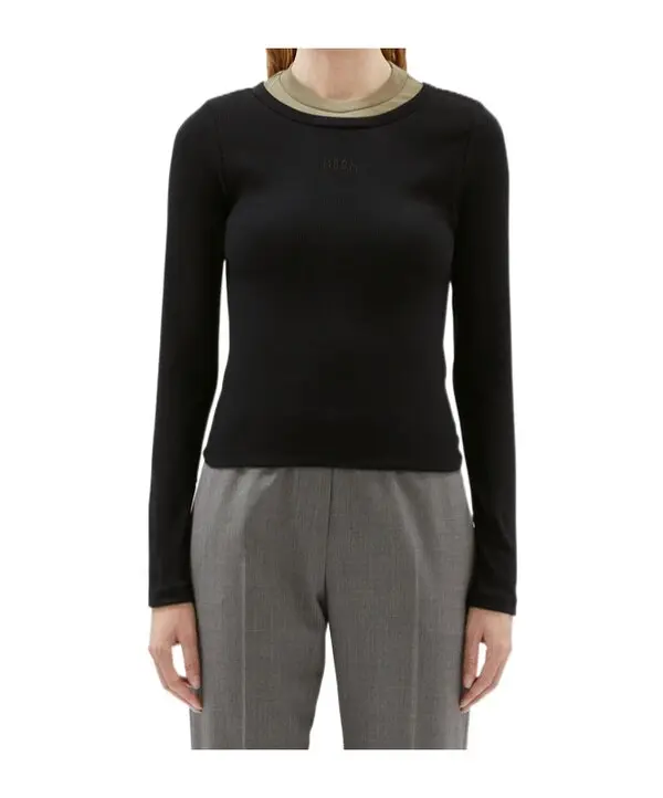 MSGM Embroidered-logo Knitted Top