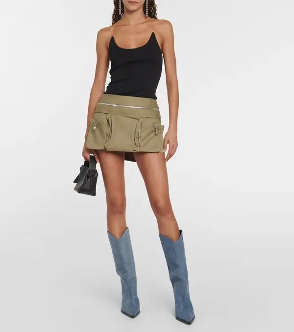DION LEE Mini Skirt With Waist Bag