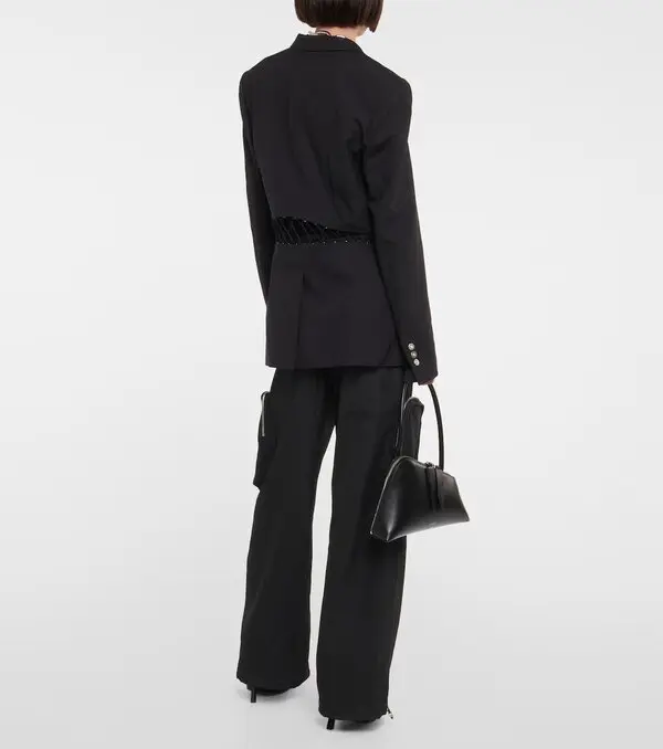 DION LEE Lace Trimed Cutout Suit Jacket