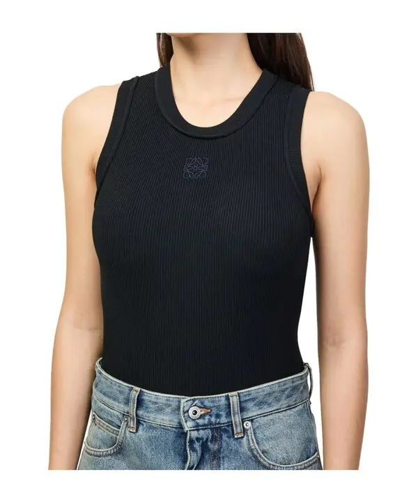 Loewe Anagram Tank Top In Stretch Viscose