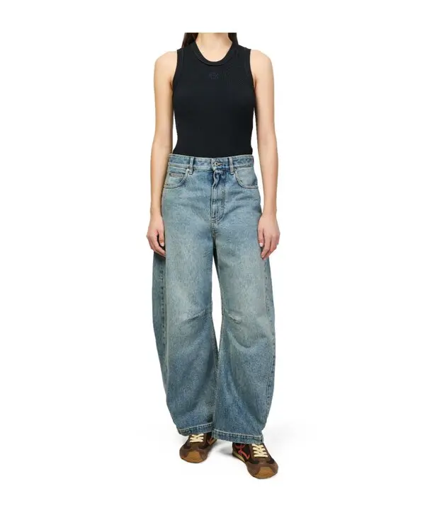 Loewe Anagram Tank Top In Stretch Viscose