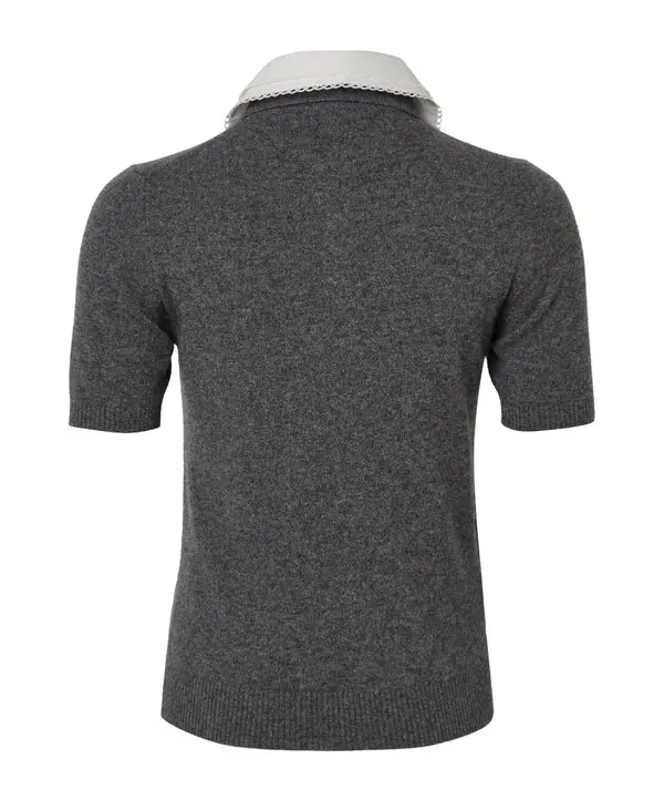 Miu Miu Polo Shirt With Peter Pan Collar