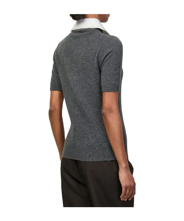 Miu Miu Polo Shirt With Peter Pan Collar