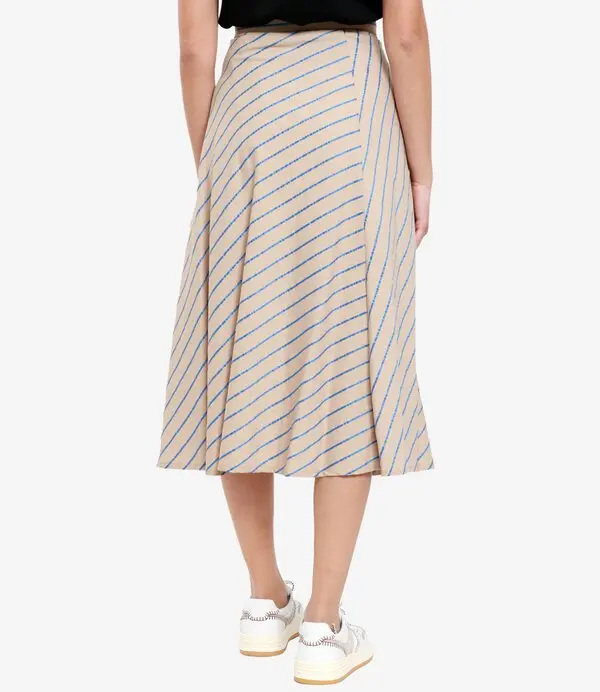 KAOS High Waist Striped Skirt
