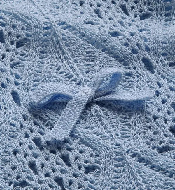 Dior Long-sleeved Cardigan With Bow Detail - Blue