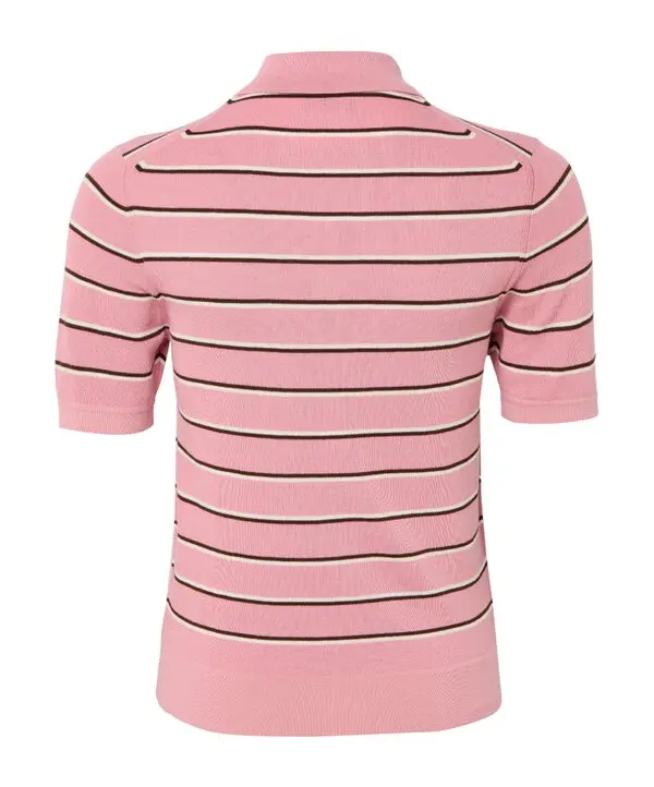 Miu Miu Striped Polo Shirt