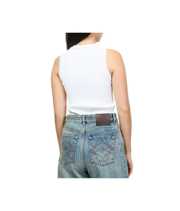 Loewe Anagram Tank Top In Stretch Viscose