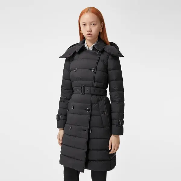 Burberry Detachable-hooded Belted Down Coat