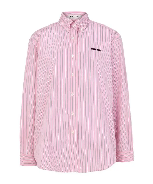 Miu Miu Long-sleeved Oversized Shirt