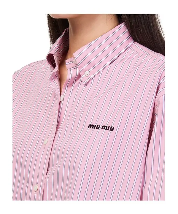 Miu Miu Long-sleeved Oversized Shirt