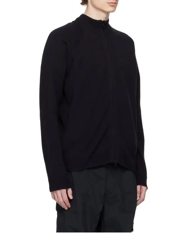 Stone Island Logo Patch Zipped Knit Cardigan