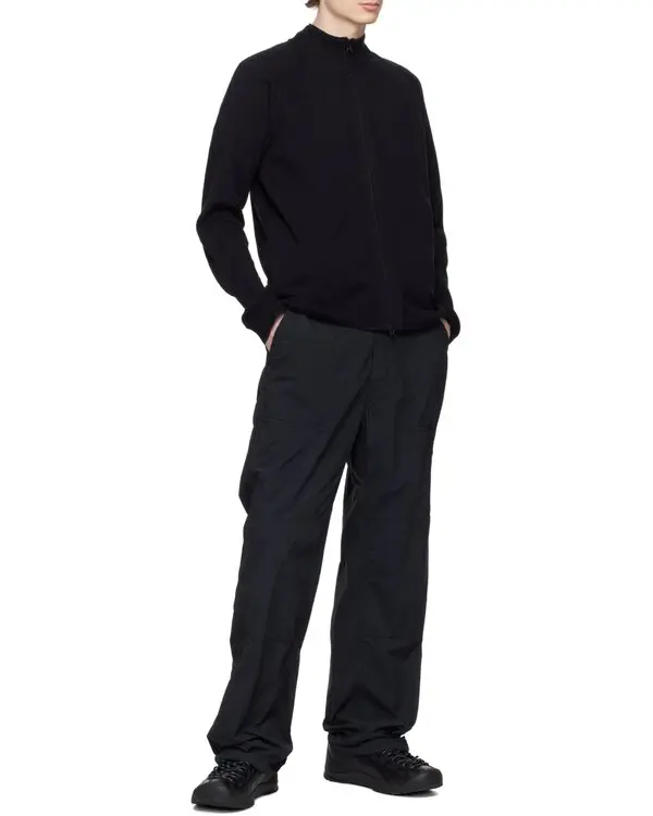 Stone Island Logo Patch Zipped Knit Cardigan